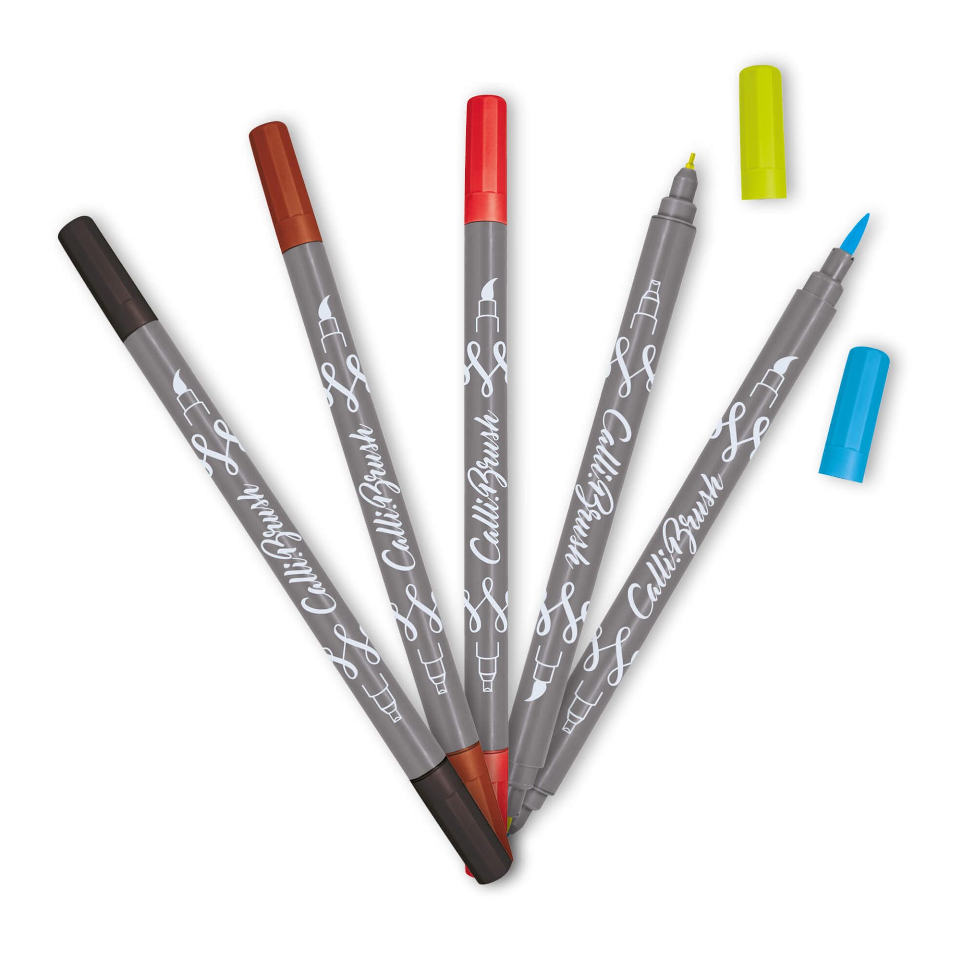 Calli.Brush Pens in Bamboo Box, 24er Set, 24 intensive und harmonische ...